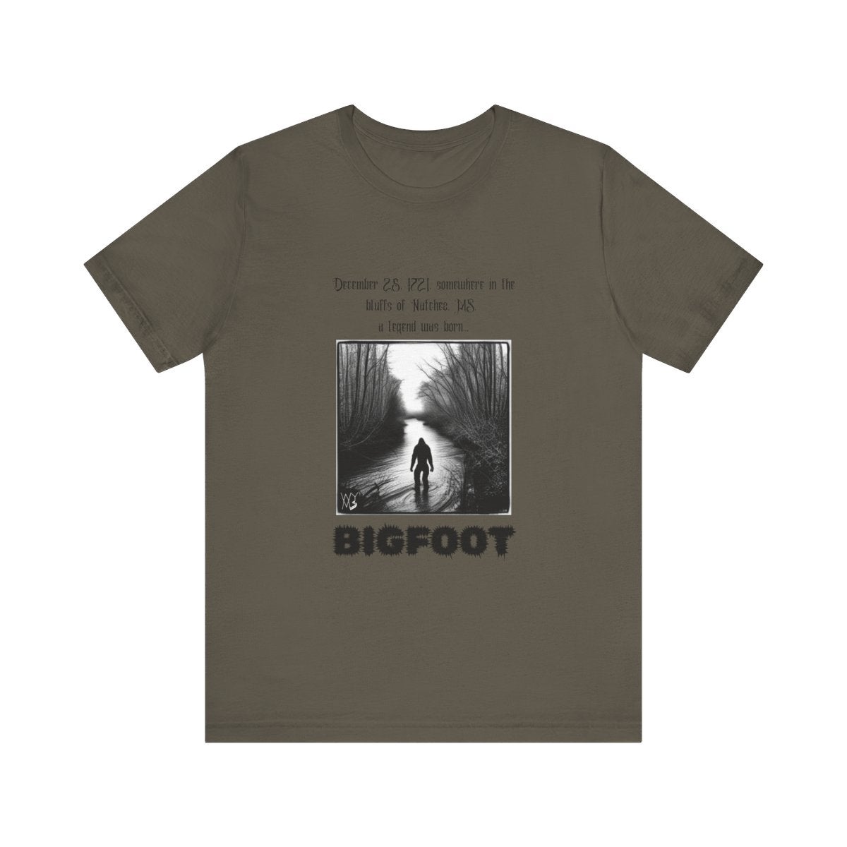 Natchez Bigfoot Birthday Tshirt (black font/text) | Wandering the Pines ...